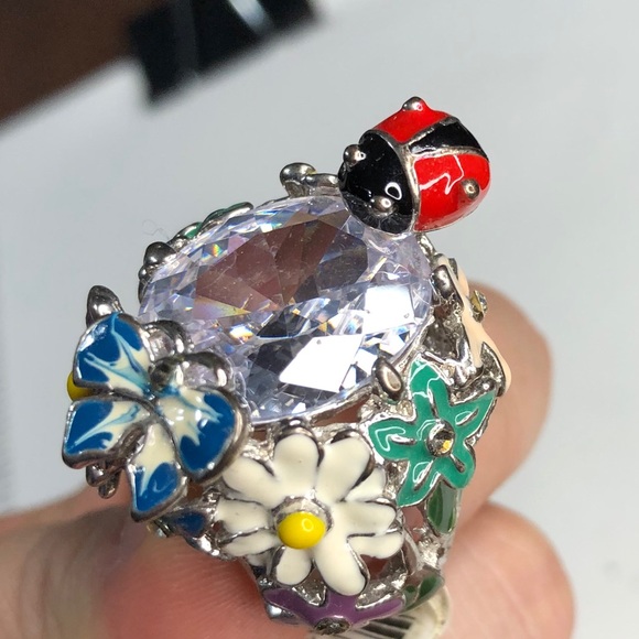 Jewelry | 3 X 25 Cute Ladybug Flower Ring | Poshmark